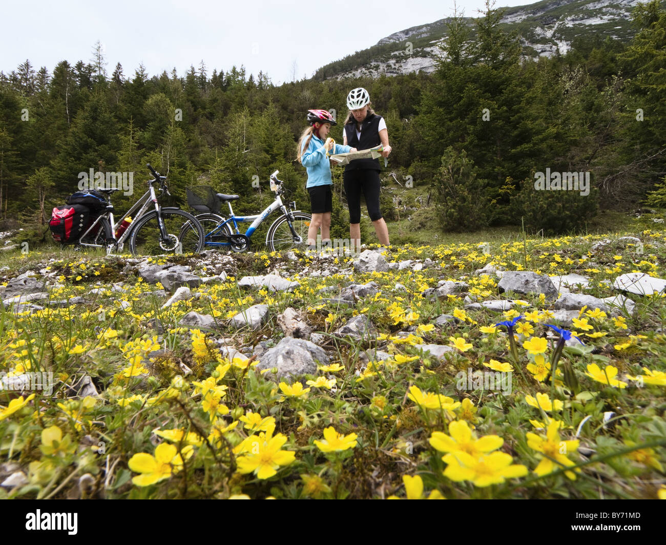 Parent child cycle holding hi-res stock photography and images - Alamy