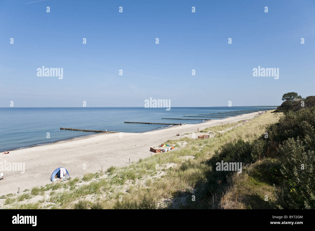 Beach of Ahrenshoop, Fischland-Darss-Zingst, Mecklenburg-Vorpommern ...