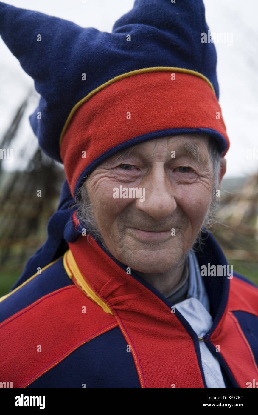 Sami Native Nils in Traditional Costume, near Honningsvag, Mageroya ...
