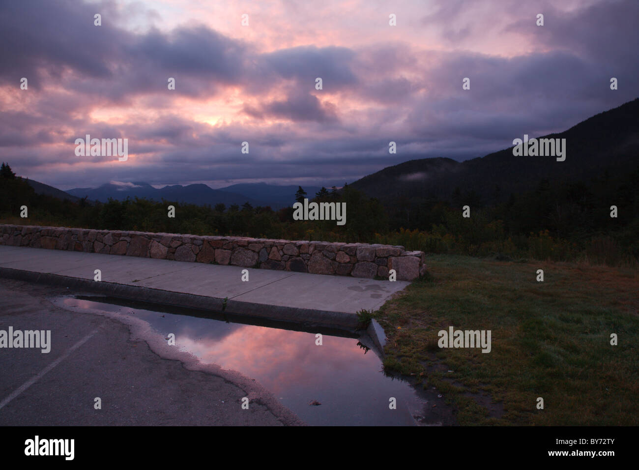 Sunrise along the Kancamagus Highway (route 112), which is one of New ...