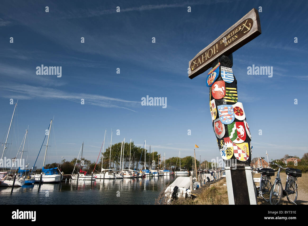 Port of Orth, Fehmarn, Schleswig-Holstein, Germany Stock Photo - Alamy