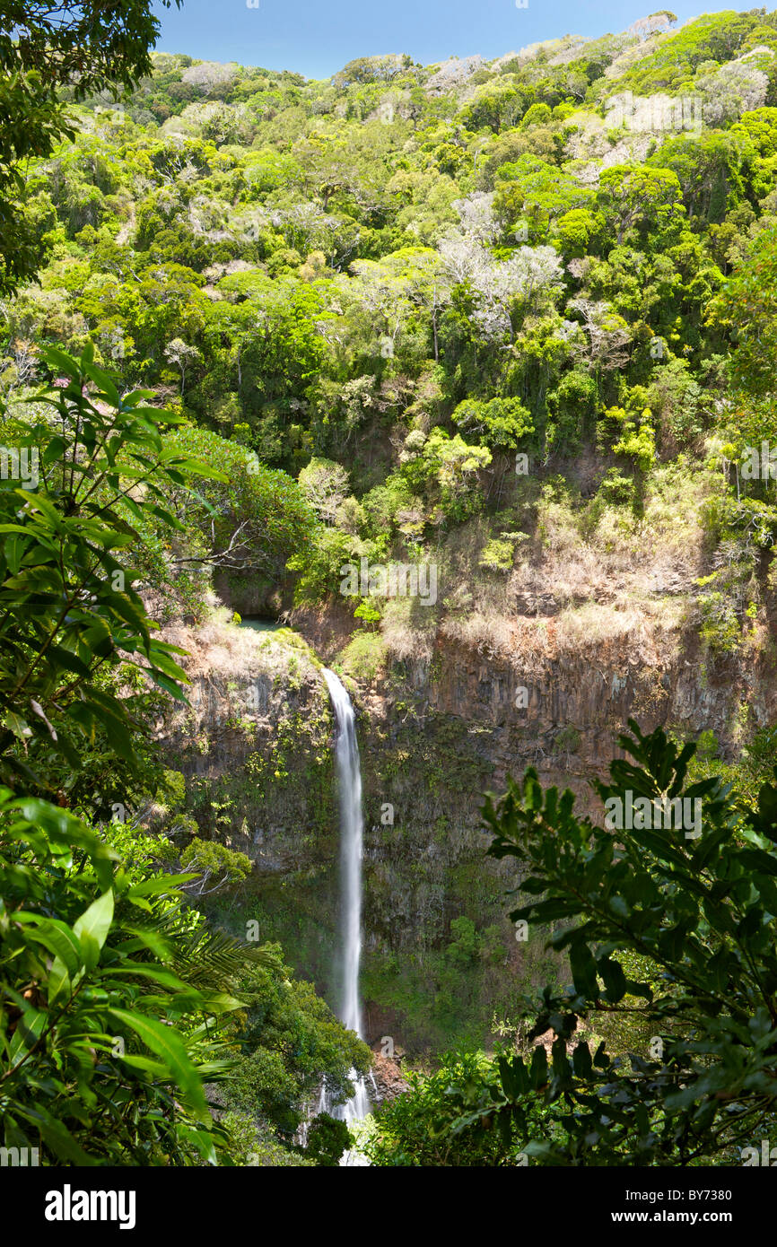 Cascade d'Antomboka, an 82-metre waterfall in Montagne d'Ambre National ...