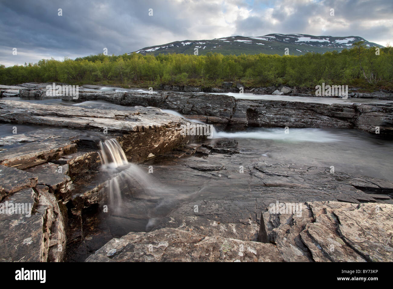 Abisko river canyon, Abisko National Park, Lapland, northern Sweden ...