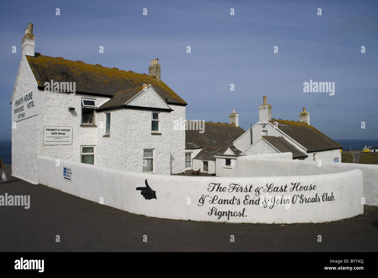 Penwith House Giftshop, Land's End, Cornwall, England, Europe Stock ...