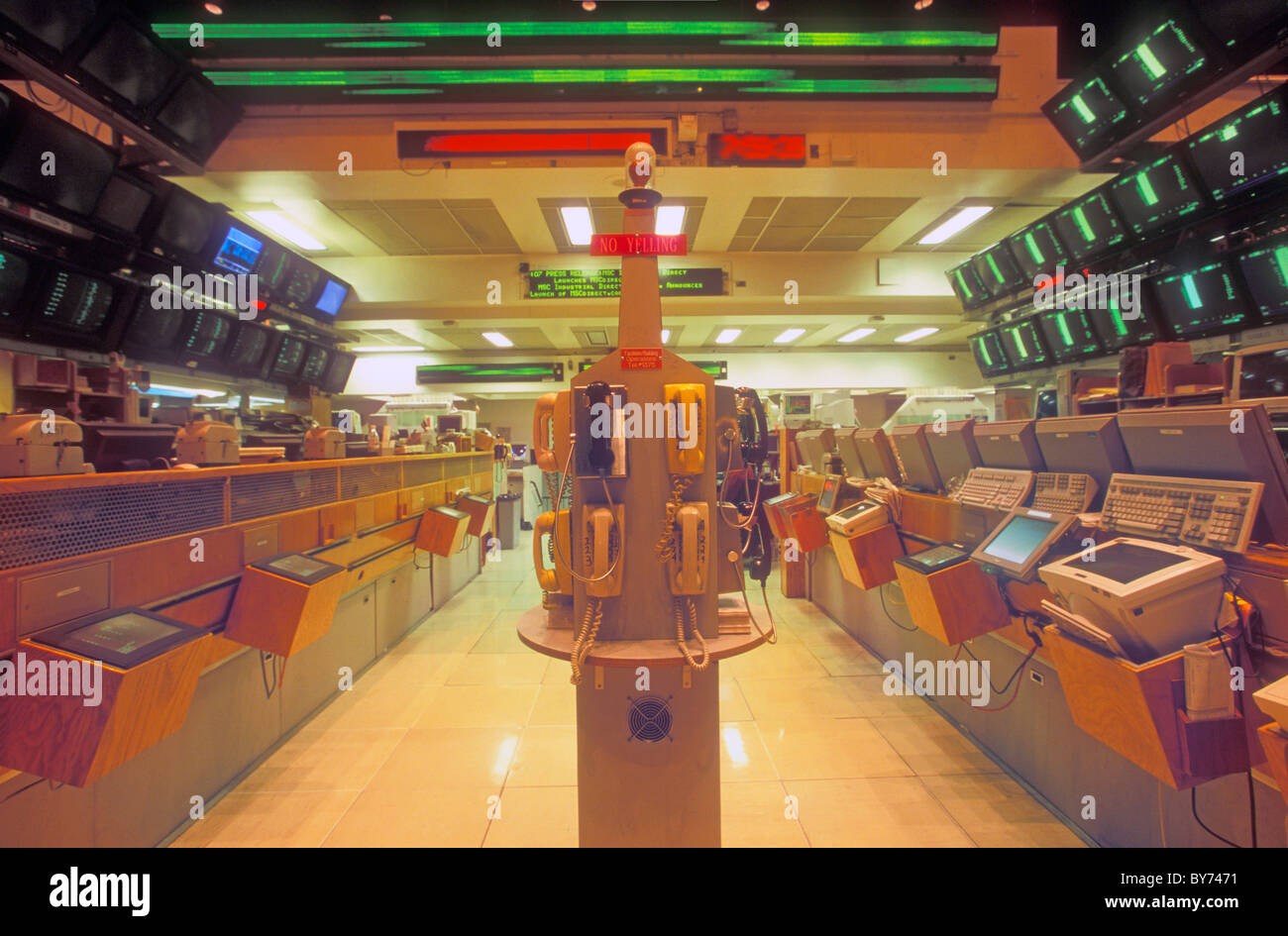 American Stock Exchange New York City interior Stock Photo - Alamy
