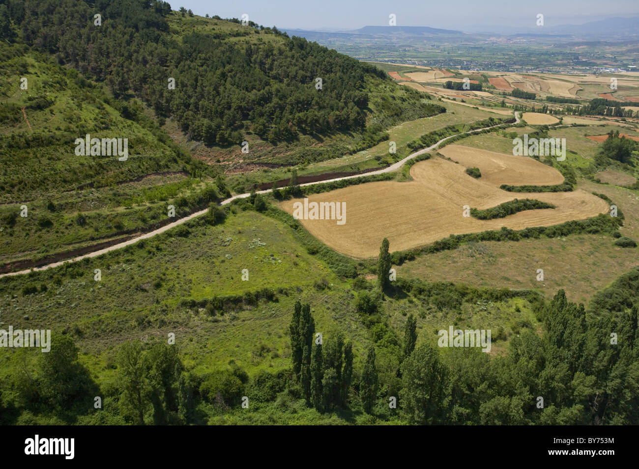 Castillo de Clavijo, view from the castle near Logrono, Camino Frances ...