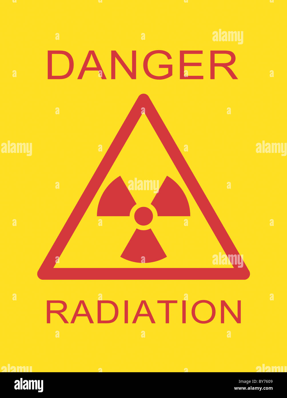 Radiation warning sign Stock Photo - Alamy