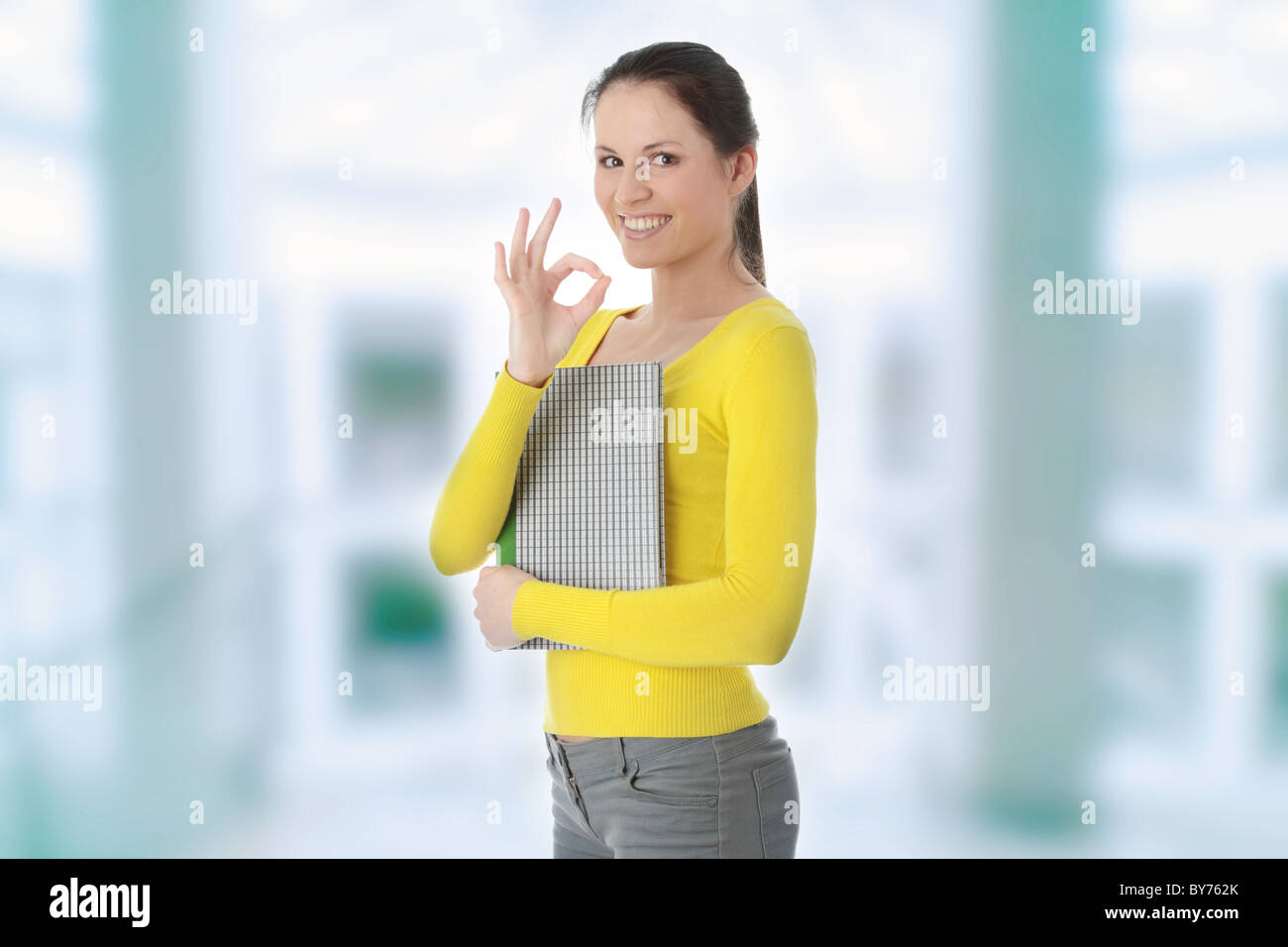 Adult student woman isolated on white background - gesturing perfect ...