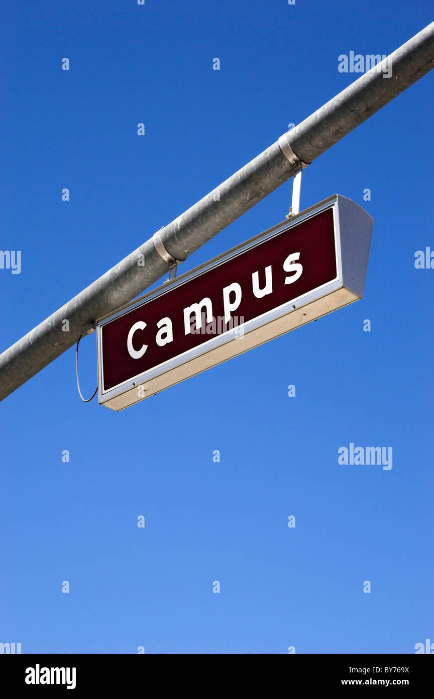 Campus Drive road sign near University of California, Irvine ...