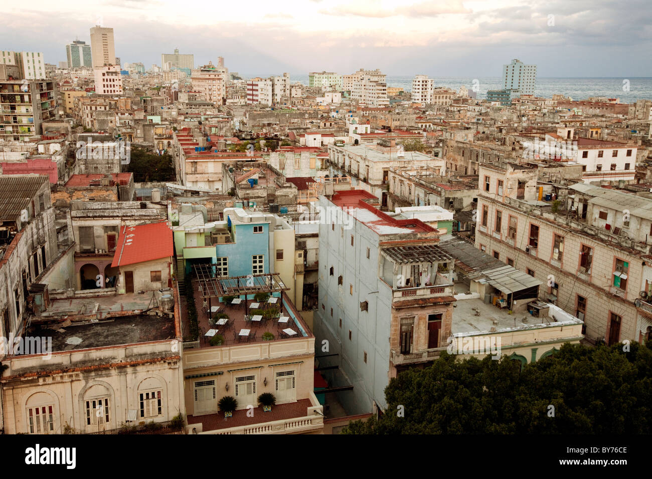 Cuba, Havana. Rooftops of Central Havana Stock Photo - Alamy