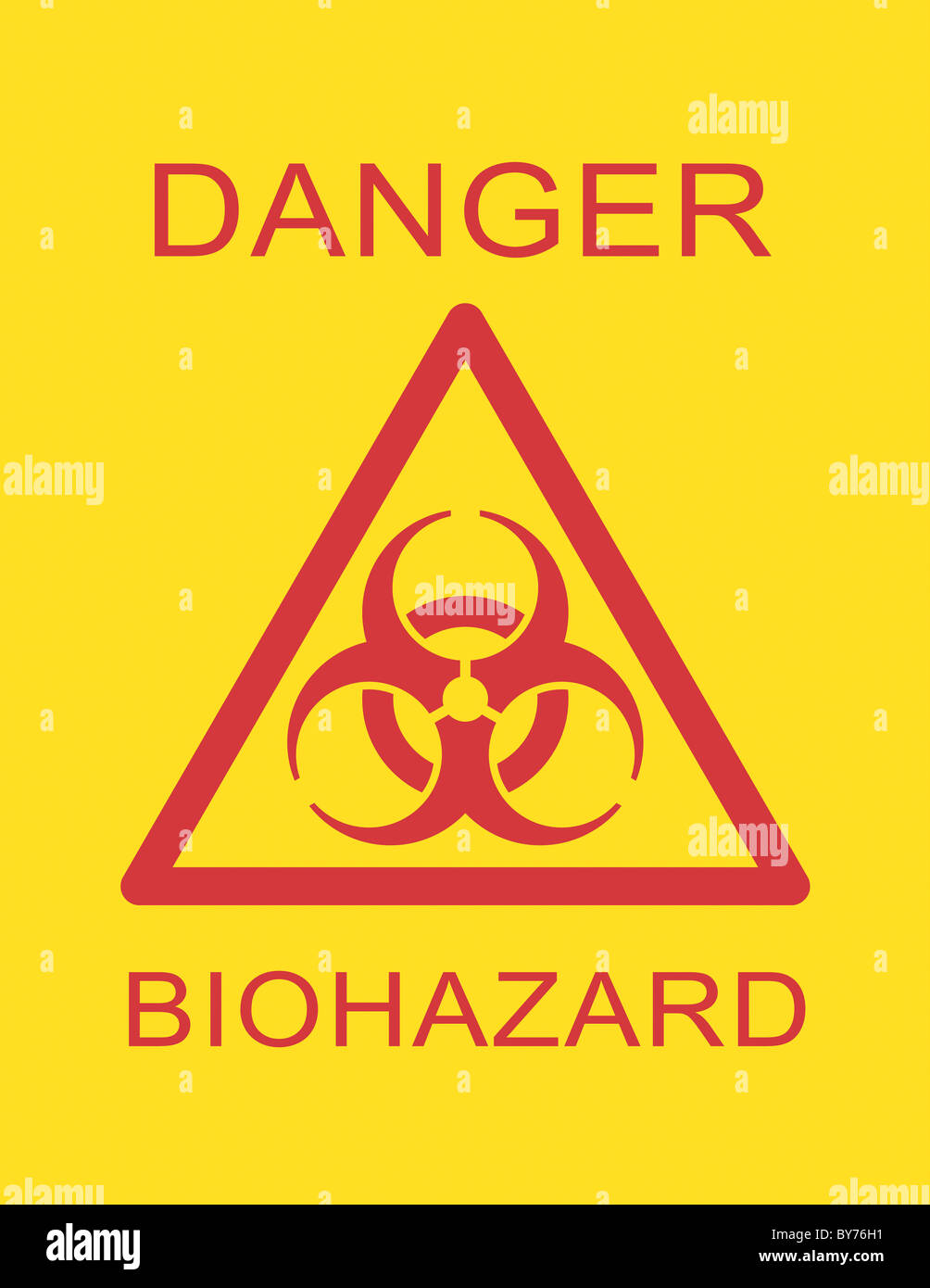 Biohazard warning sign Stock Photo - Alamy