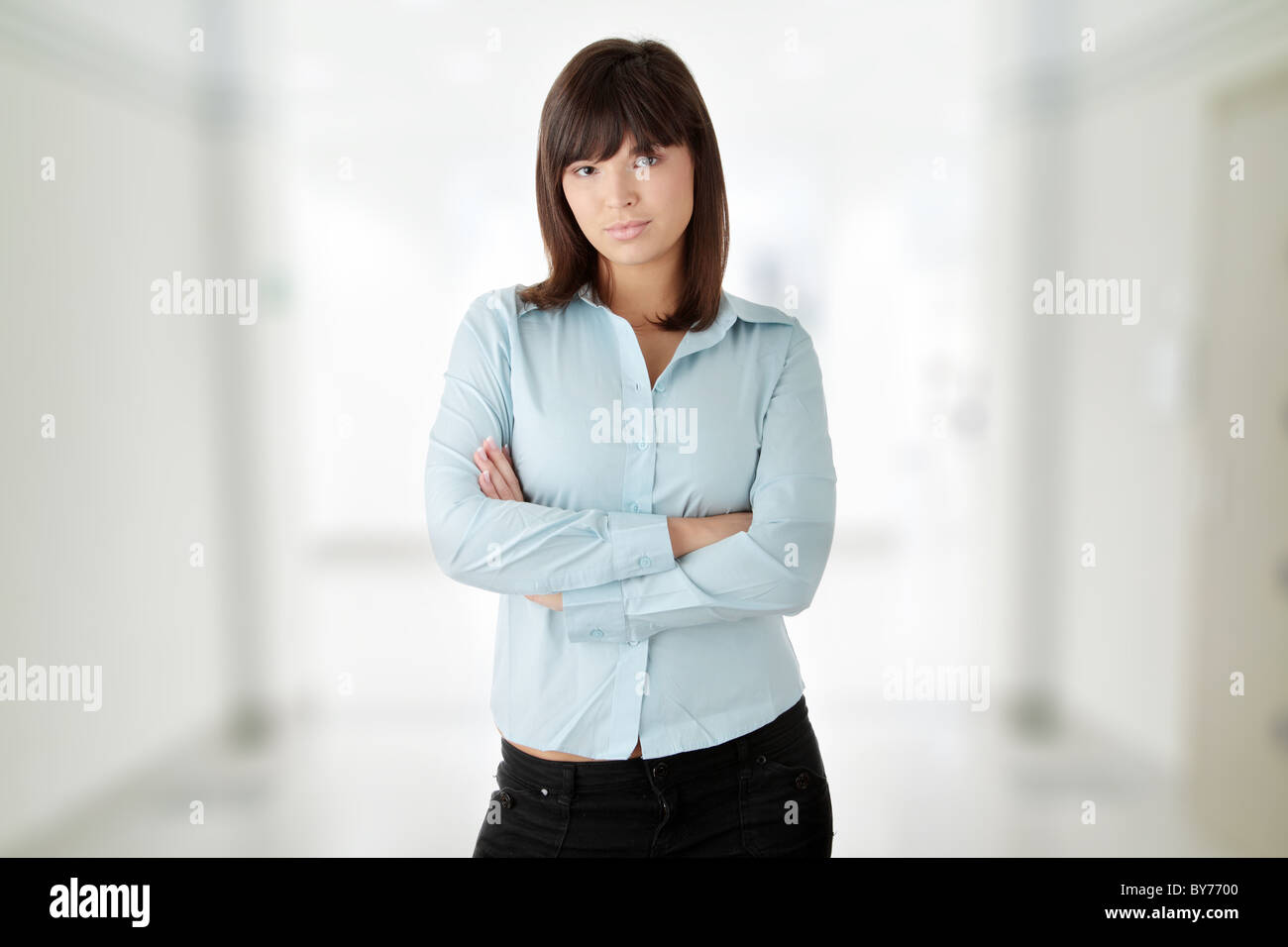 Young happy business woman portrait Stock Photo - Alamy Young happy business woman portrait Stock Photo - Alamy