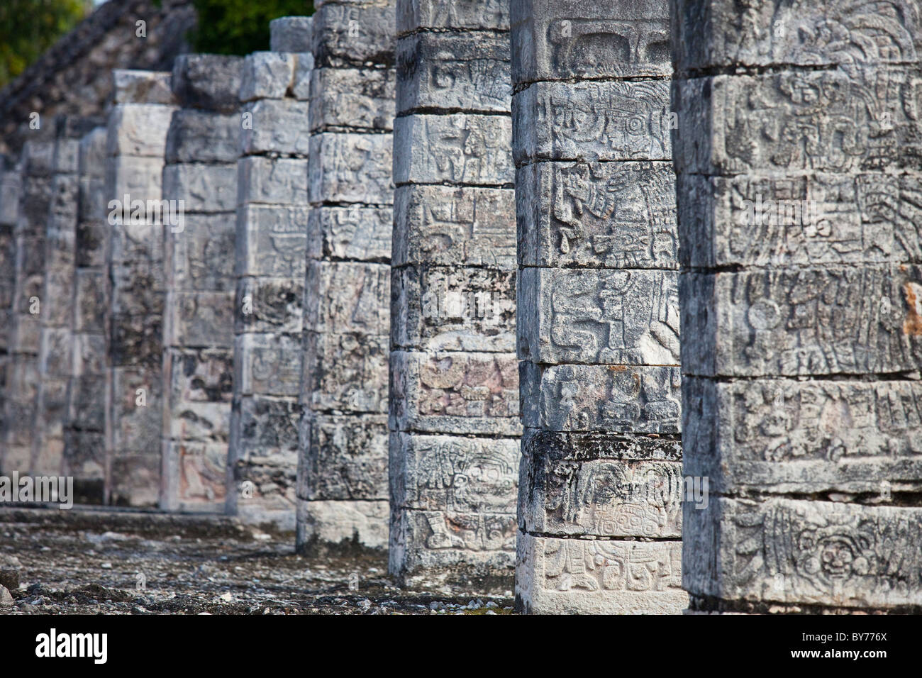 Grupo de las Mil Columnas, Chichen Itza, Mexico Stock Photo - Alamy