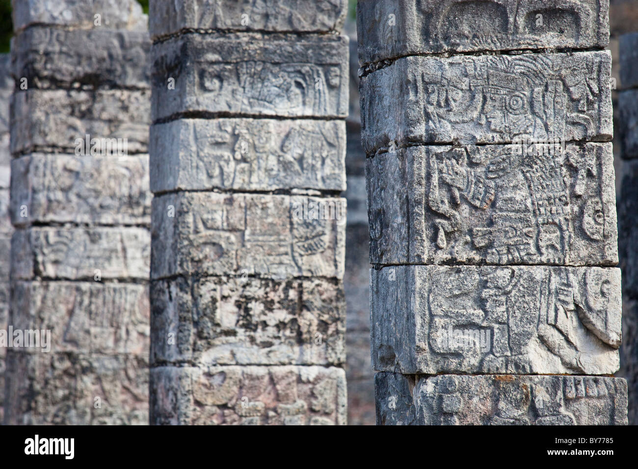 Grupo de las Mil Columnas, Chichen Itza, Mexico Stock Photo - Alamy