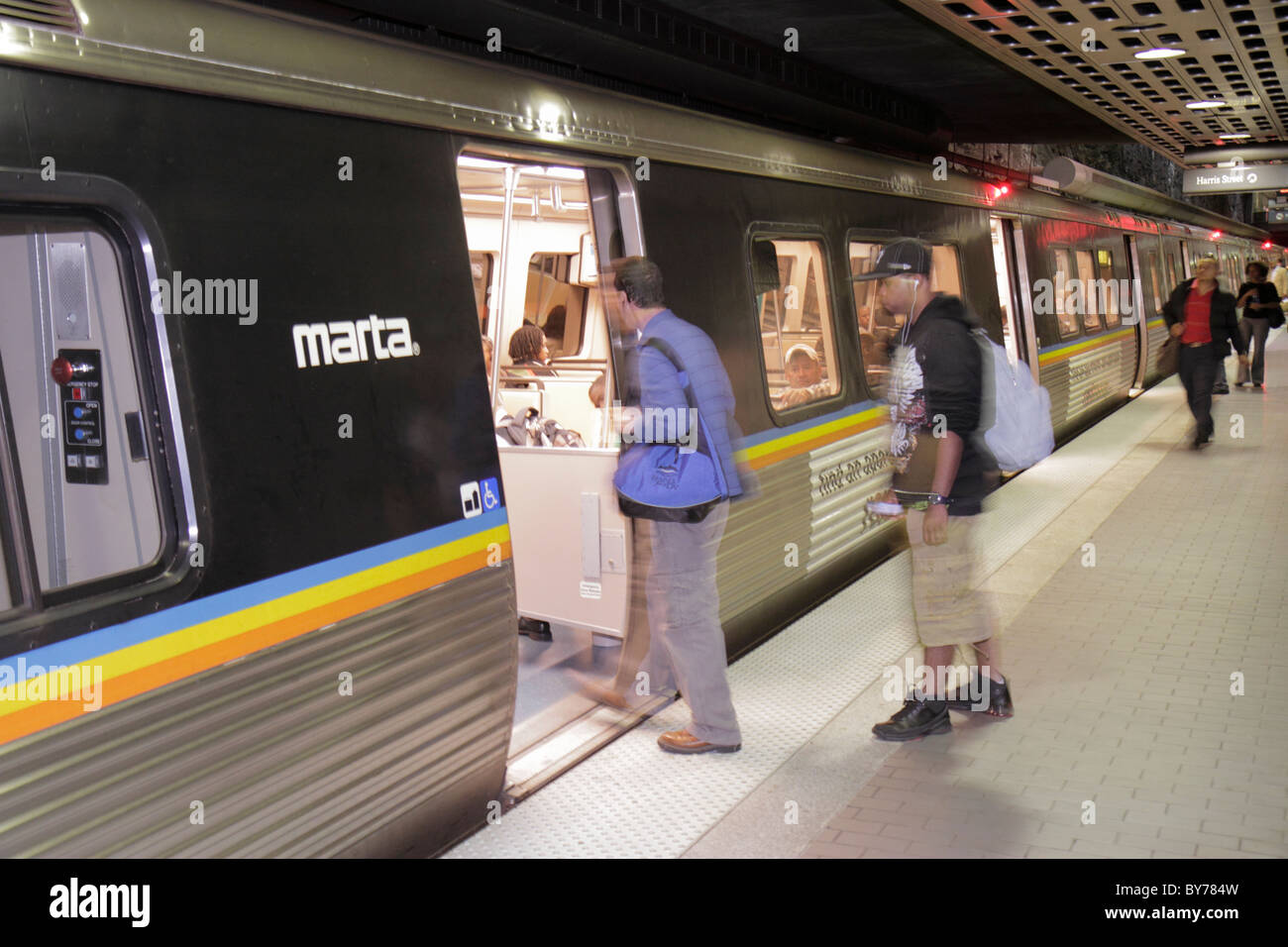 Atlanta Georgia,MARTA,Peachtree Center Station,platform,train ...