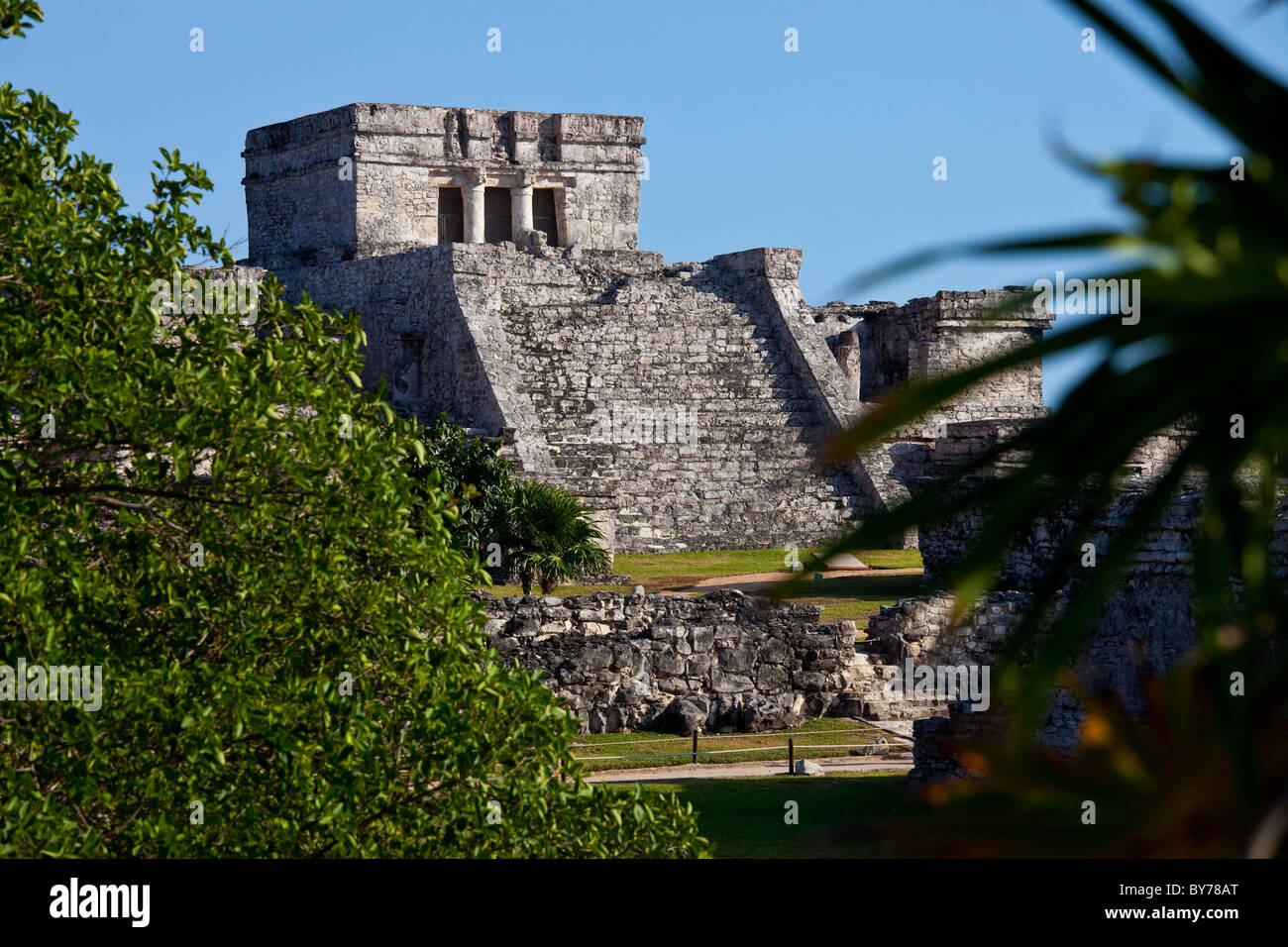 El Castillo, Tulum, Mayan ruins on the Yucatan Peninsula, Mexico Stock ...