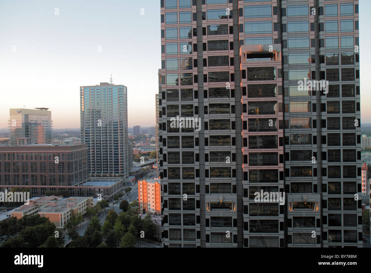 Atlanta Georgia,view from Atlanta Hyatt Regency,downtown,skyline,office ...