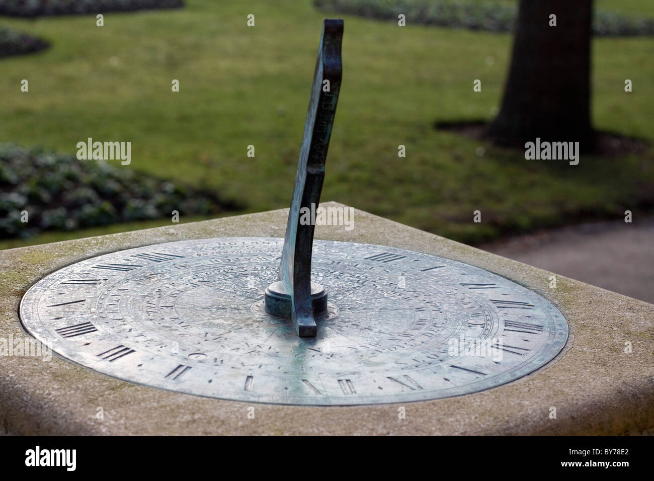 Abstract view of an old sundial Stock Photo - Alamy