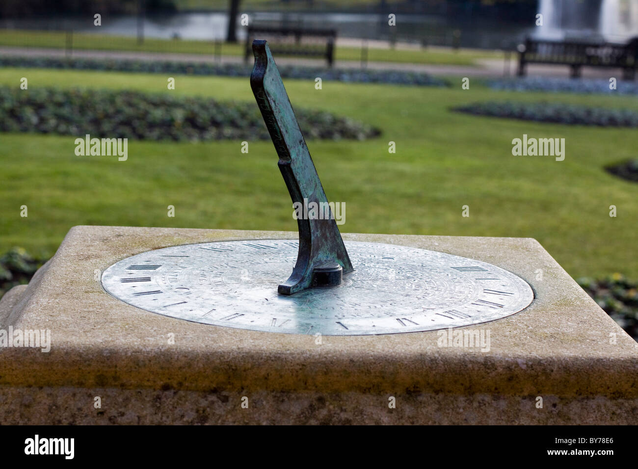 Abstract view of an old sundial Stock Photo - Alamy