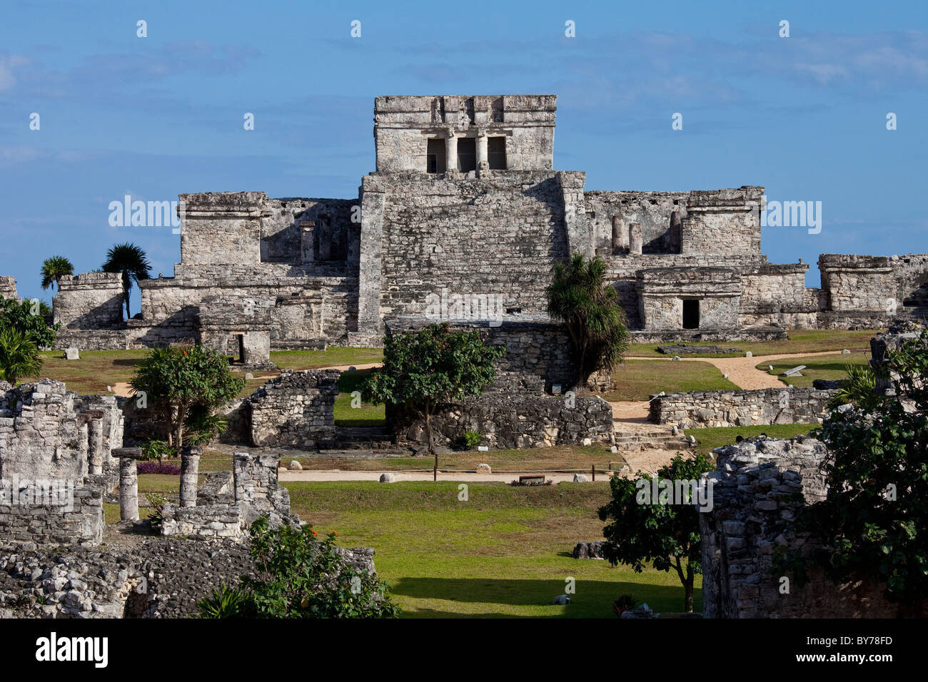 El Castillo, Tulum, Mayan ruins on the Yucatan Peninsula, Mexico Stock ...