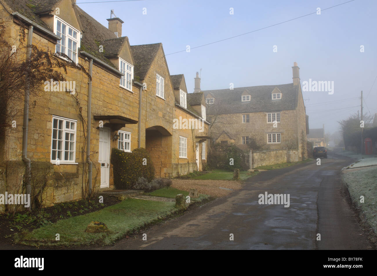 Hidcote Boyce village in winter, Gloucestershire, England, UK Stock ...