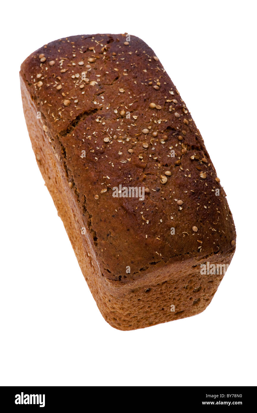 object on white - food black bread Stock Photo - Alamy