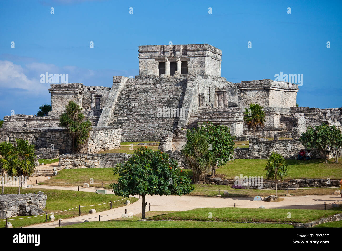 El Castillo, Tulum, Mayan ruins on the Yucatan Peninsula, Mexico Stock ...