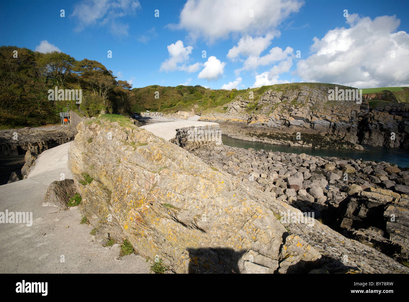 Stackpole Harbor Harbour Bay Pembrokeshire Wales UK National Trust ...