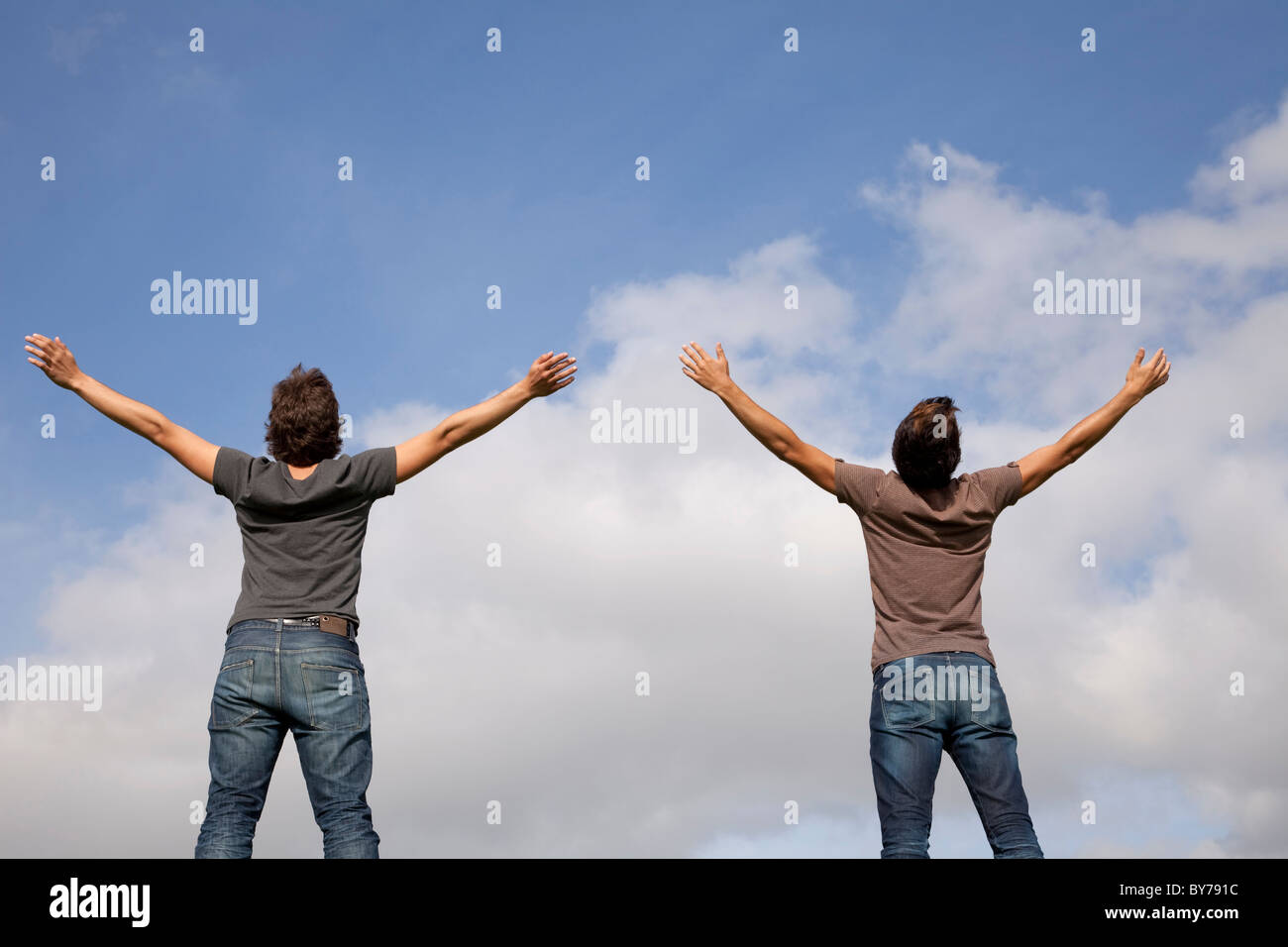 two young teenager enjoying the fresh air in outdoor Stock Photo - Alamy