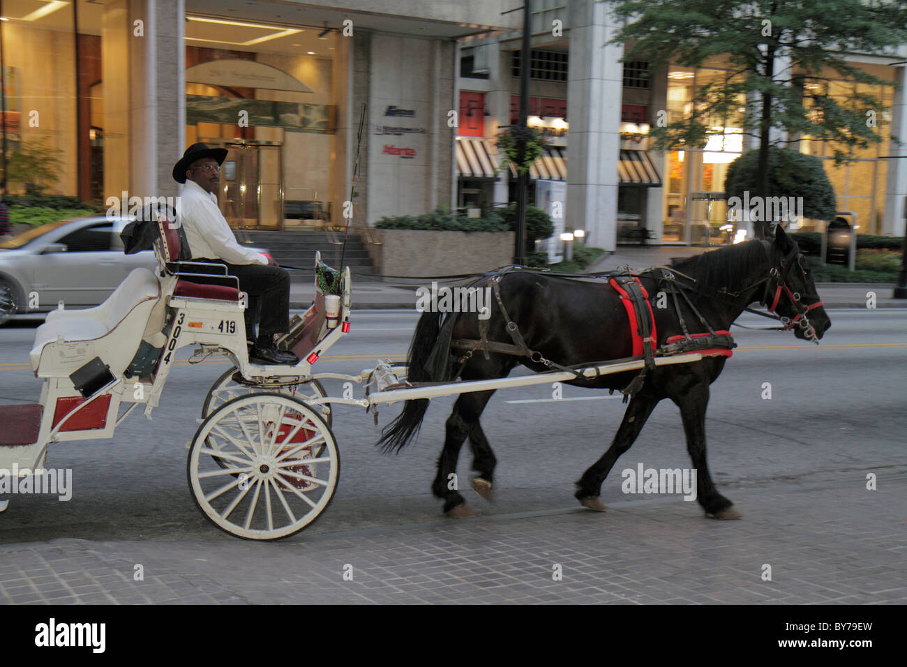Atlanta Georgia,Peachtree Street,downtown,street,horse horses drawn ...