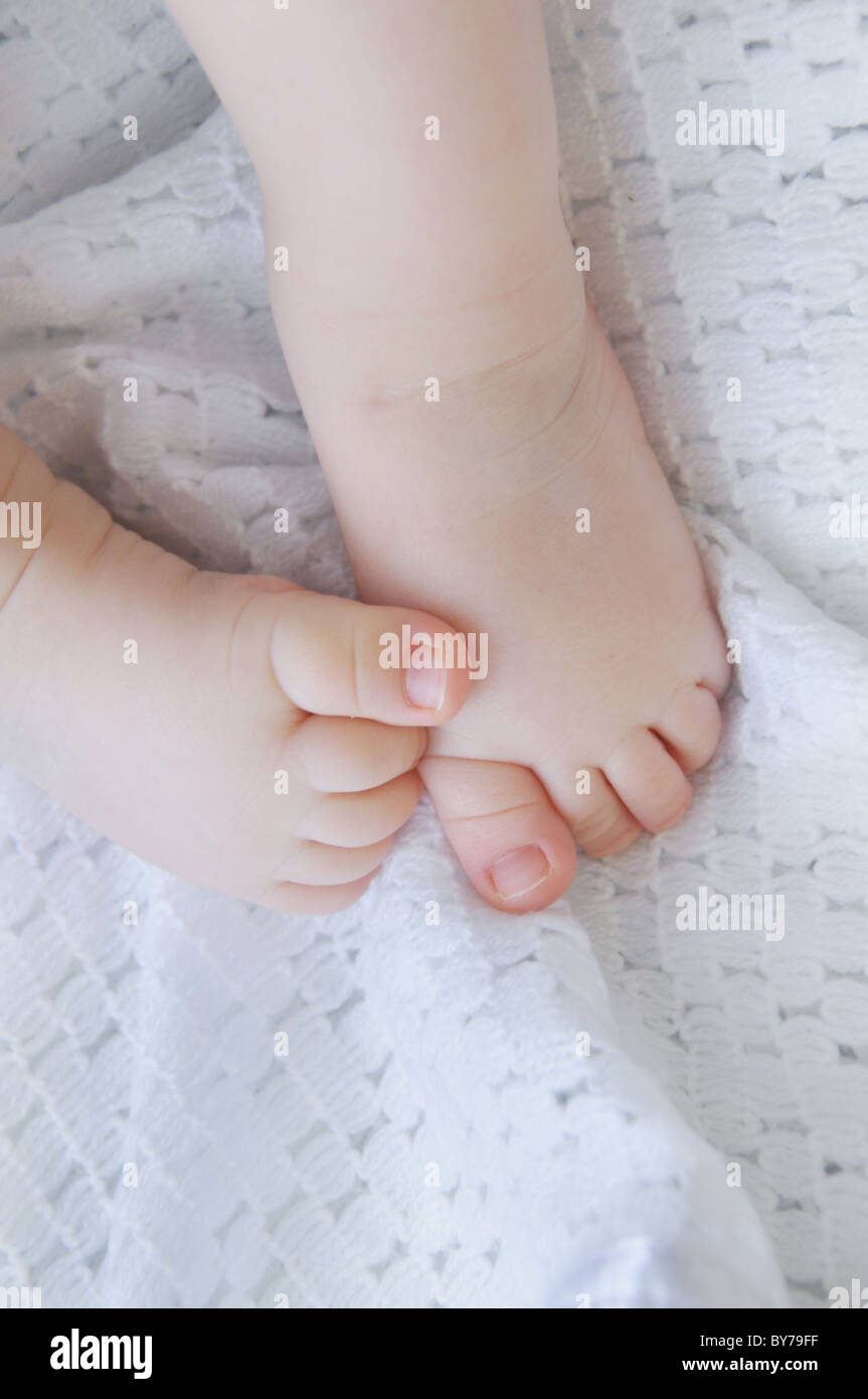 Cute baby's feet Stock Photo - Alamy
