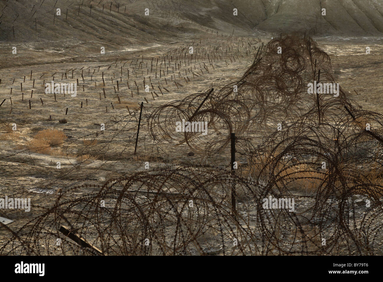 Minefield at the Israeli border with Jordan Israel Stock Photo - Alamy