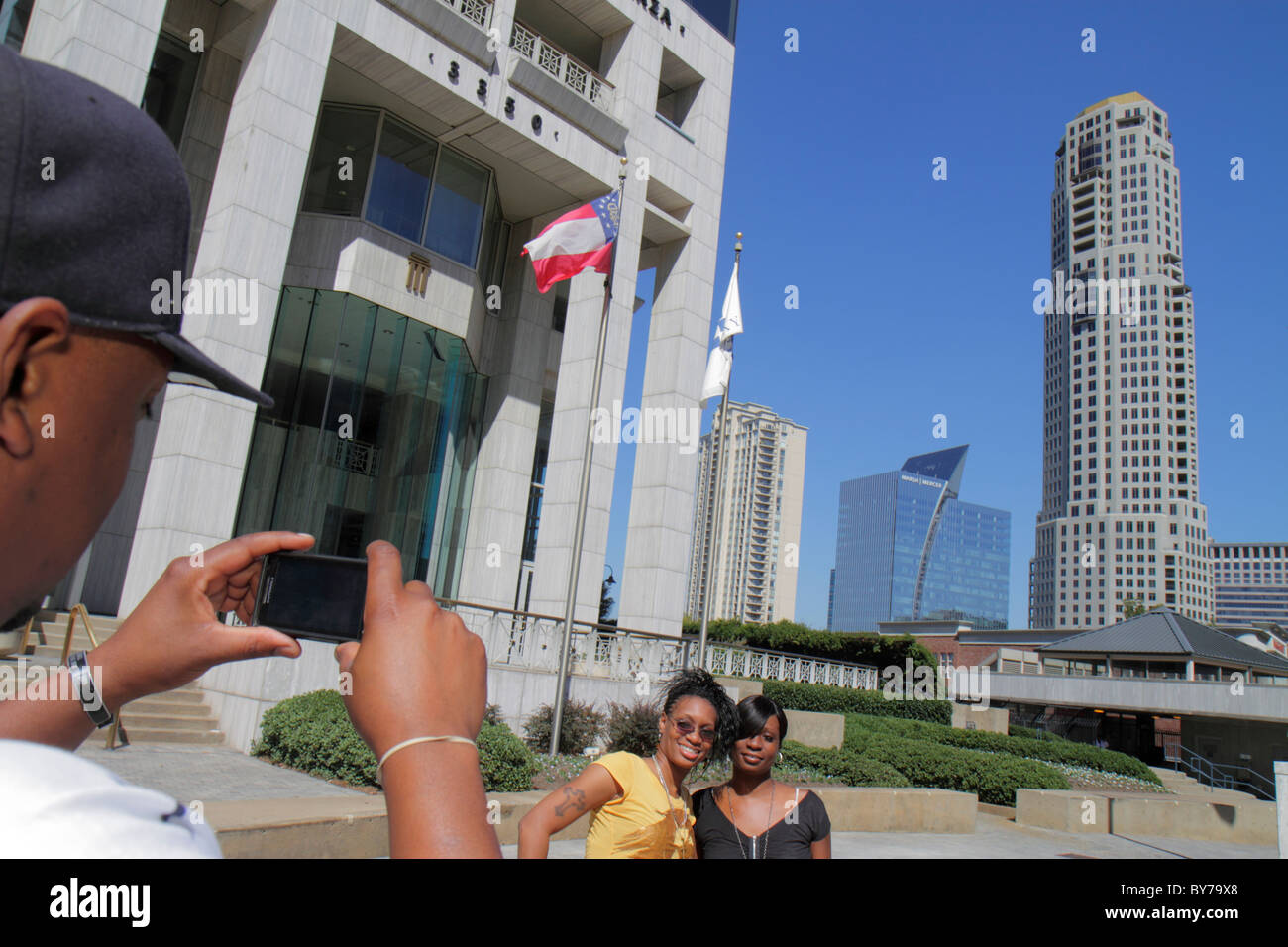 Atlanta Georgia,Buckhead,Peachtree Street,skyline,high rise skyscraper ...