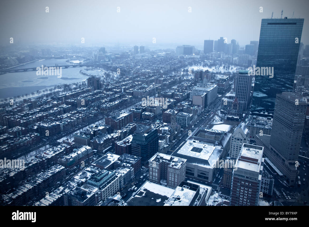 Boston skyline snow hi-res stock photography and images - Alamy