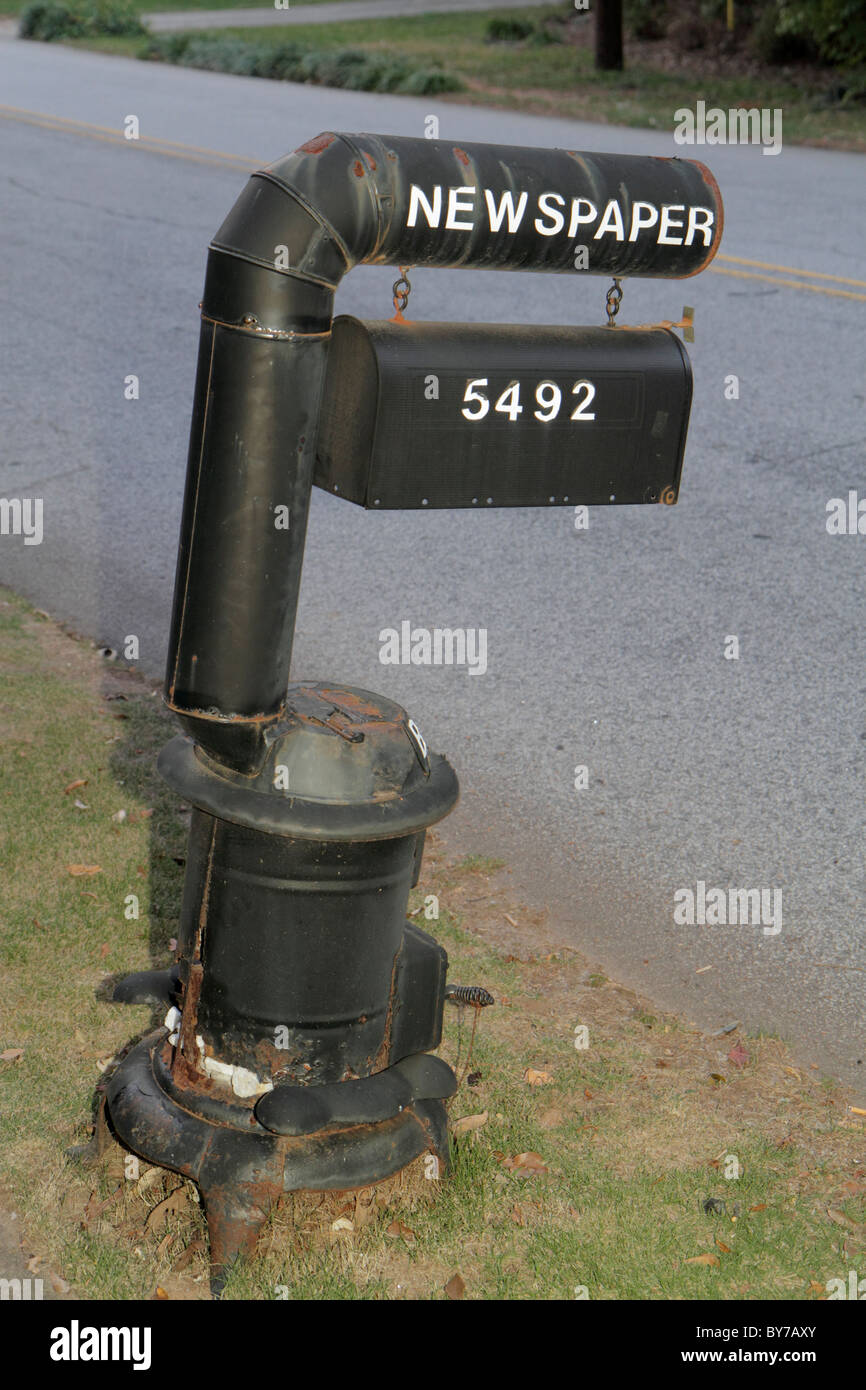 Atlanta Georgia,Stone Mountain Village,street,mailbox,newspaper box ...
