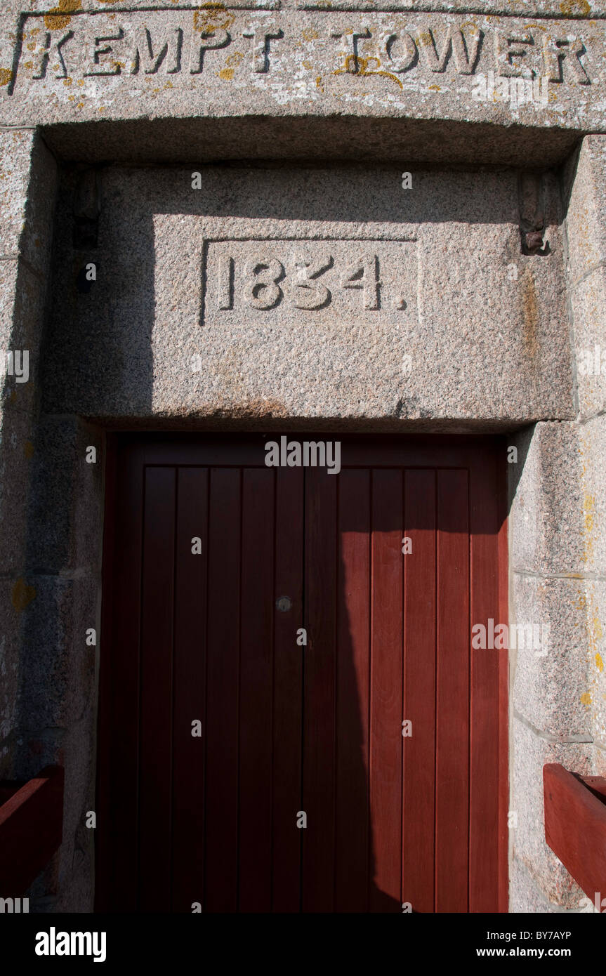Kempt Tower, St Ouens Bay, Jersey, Channel Islands Stock Photo - Alamy