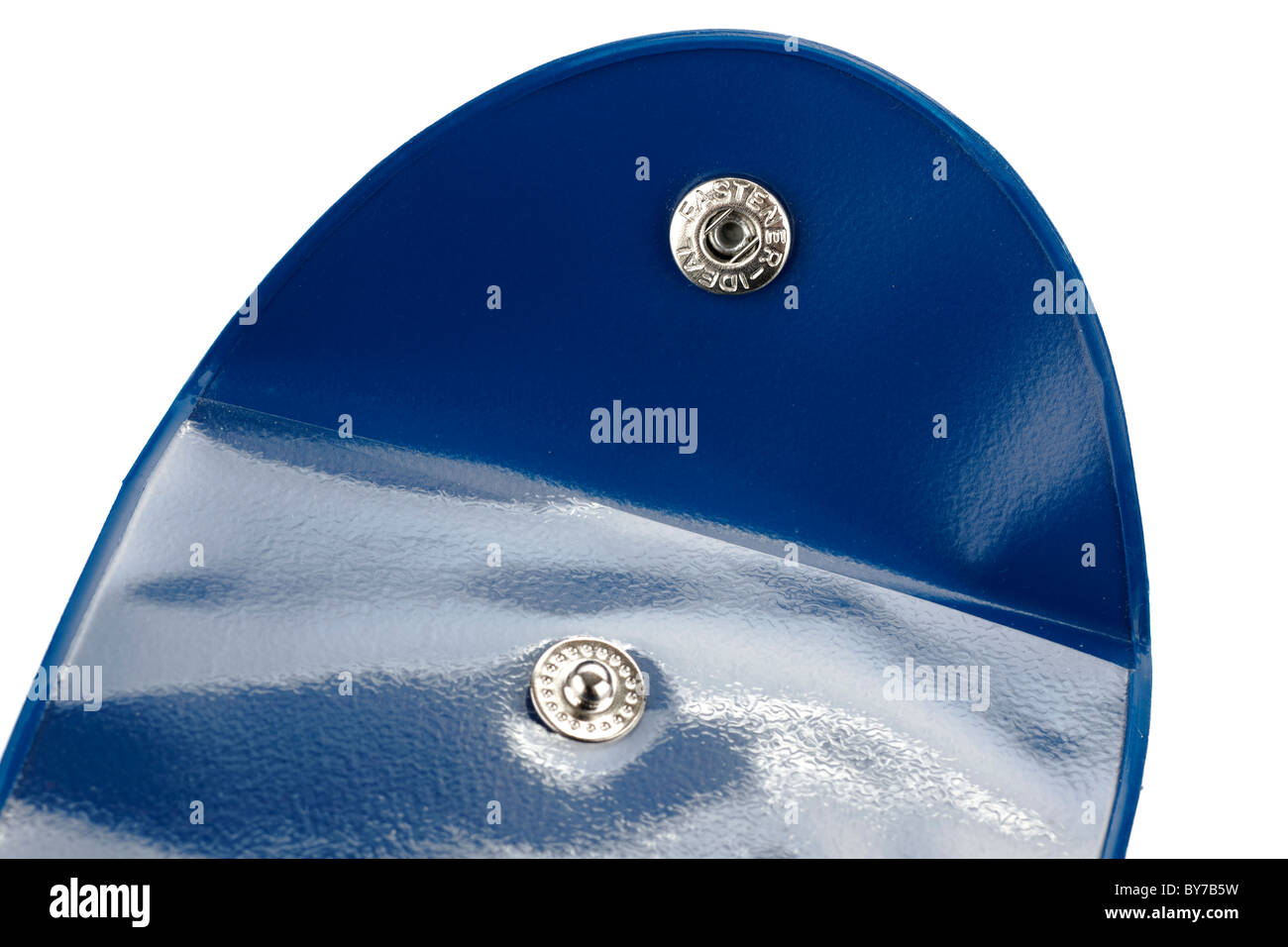 Small blue plastic see through flip top press stud wallet Stock Photo ...