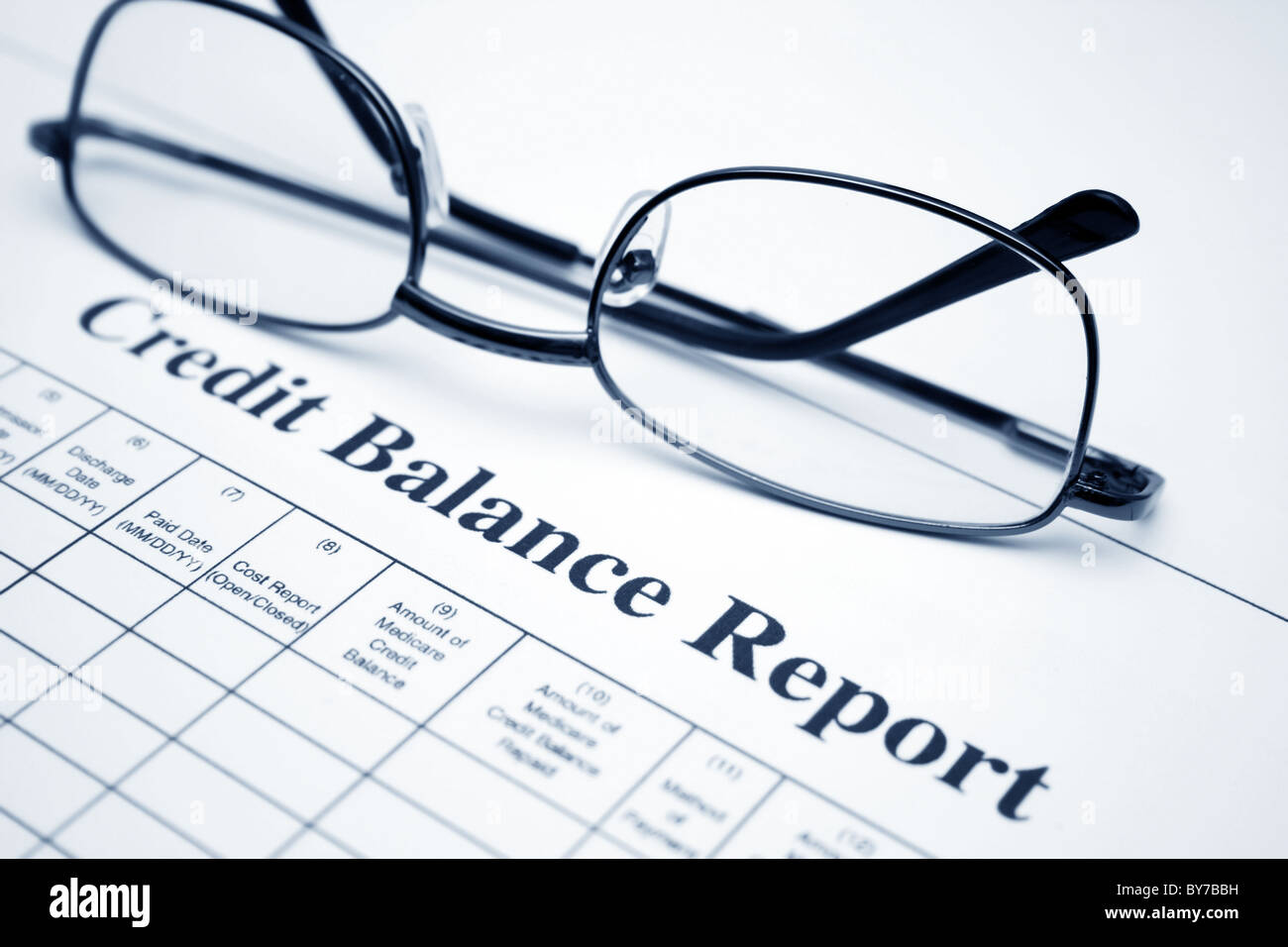 Credit balance report Stock Photo - Alamy