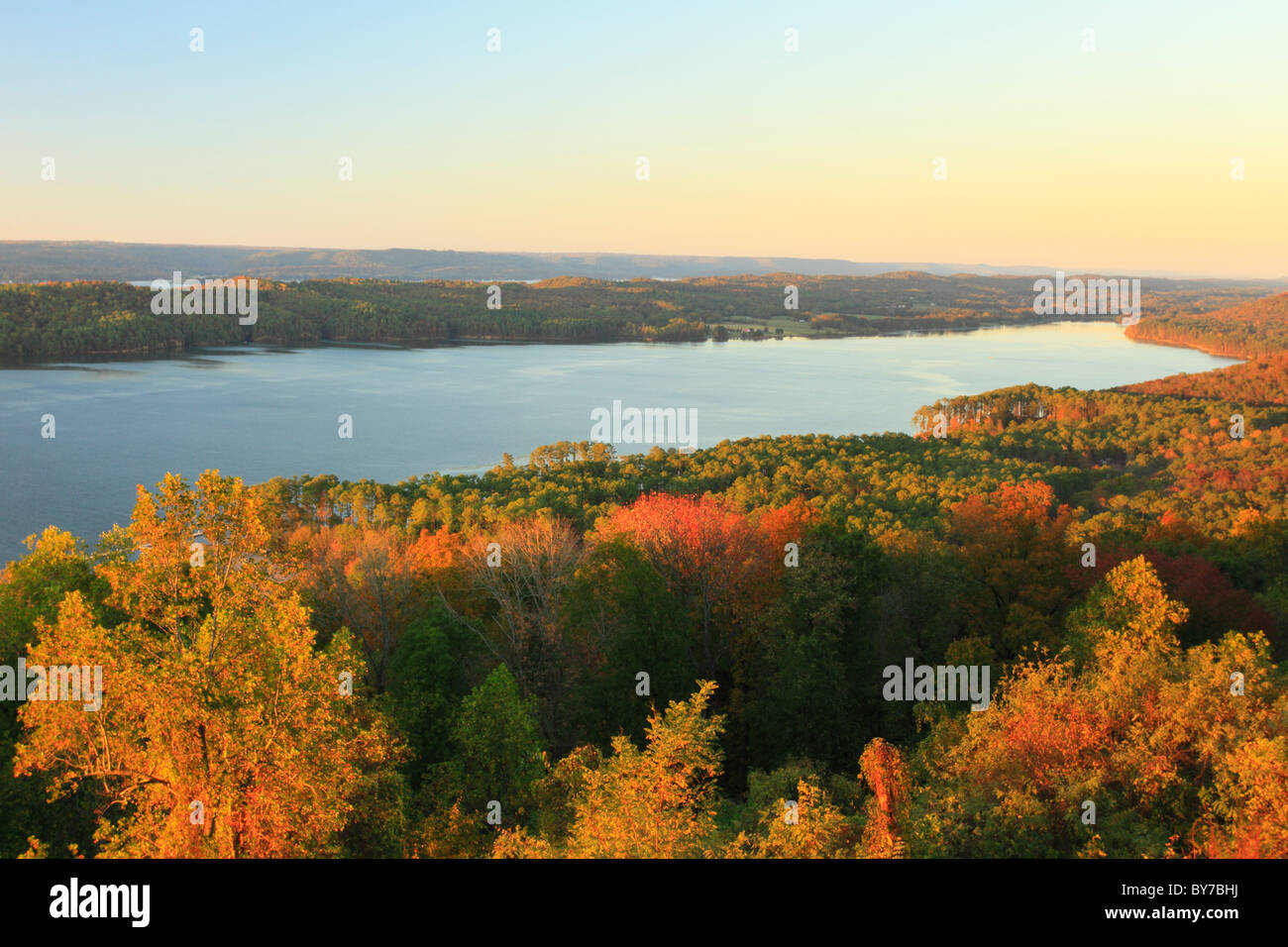 View of Guntersville Reservoir from lodge, Lake Guntersville Resort ...