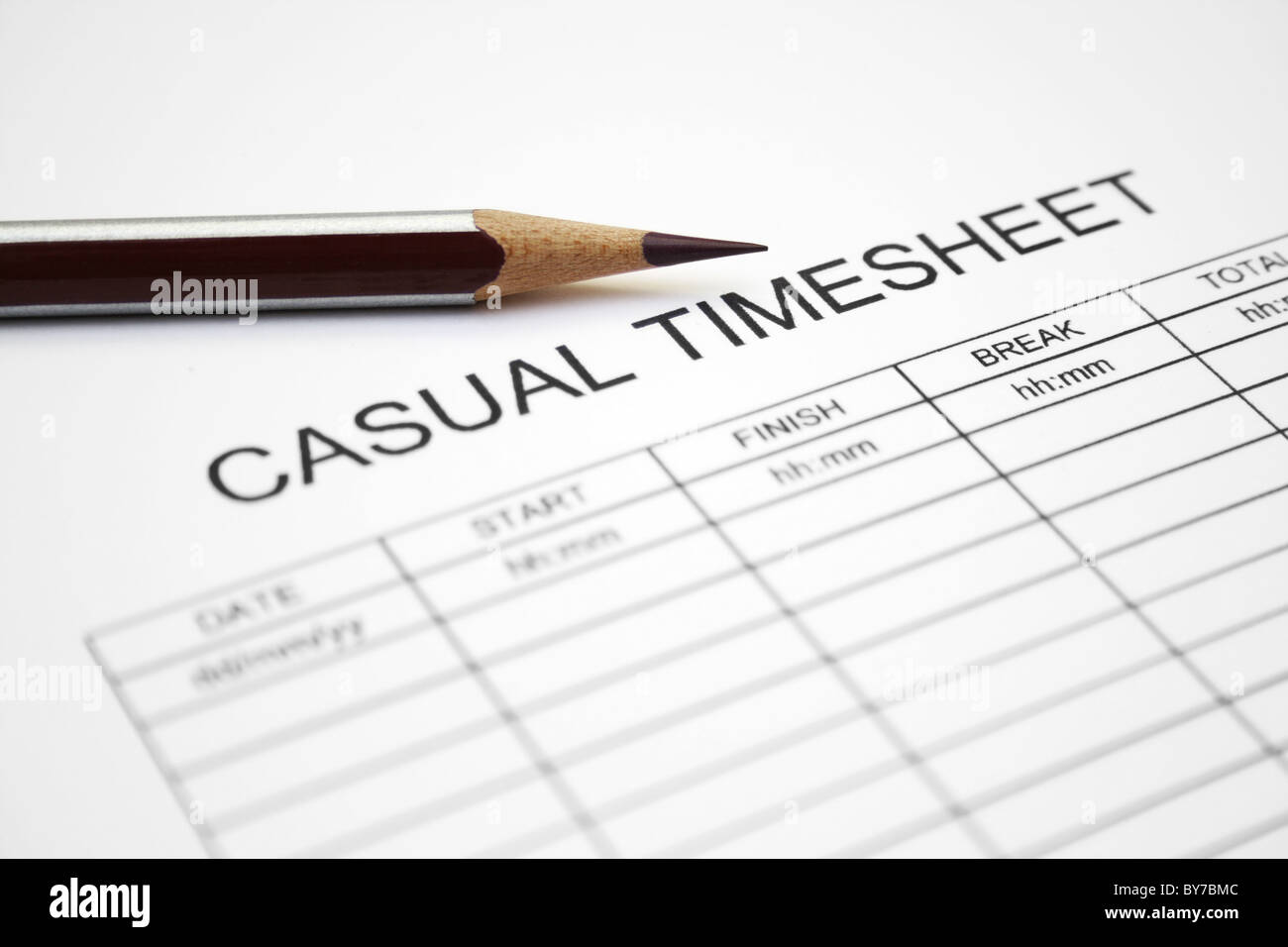 Weekly timesheet hi-res stock photography and images - Alamy