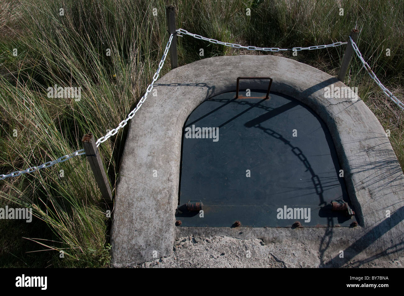 Escape hatch atop the WW2 German bunker at the Military Museum, St ...
