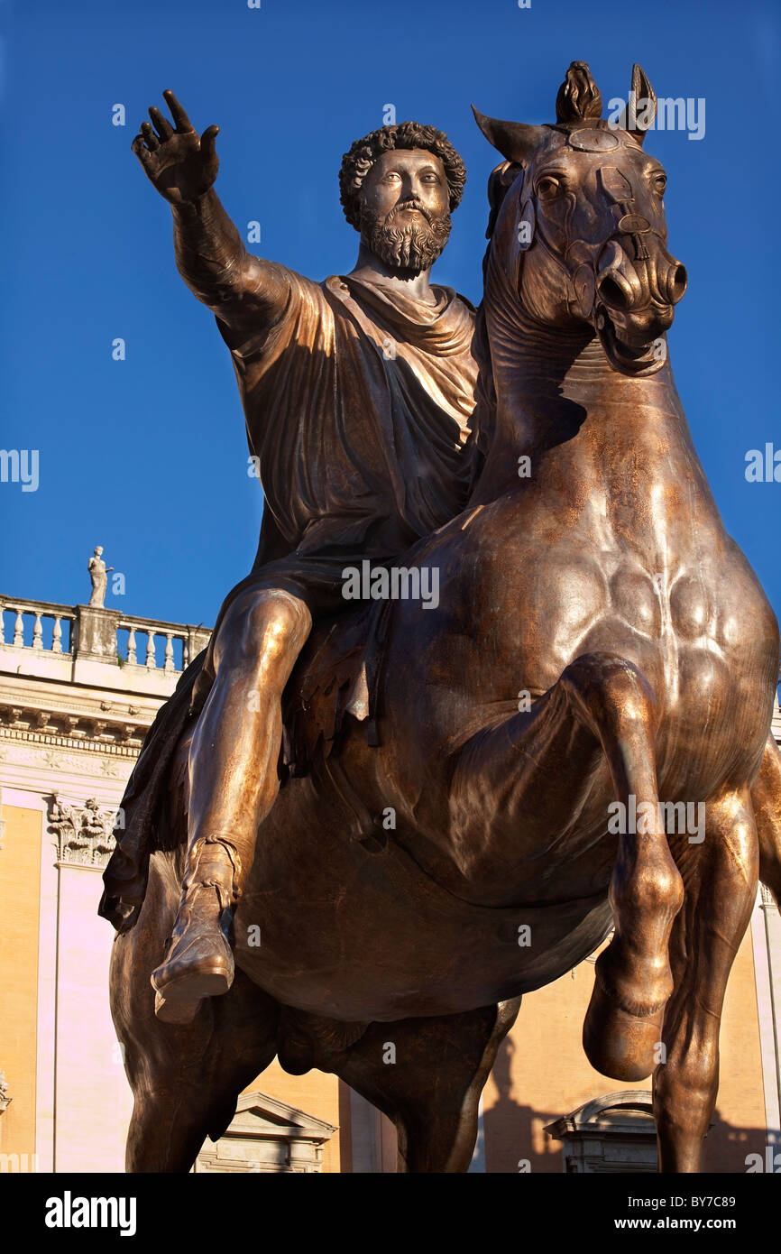 Emperor Marcus Aurelius Bronze Equestrian Statue Capitoline Hill ...