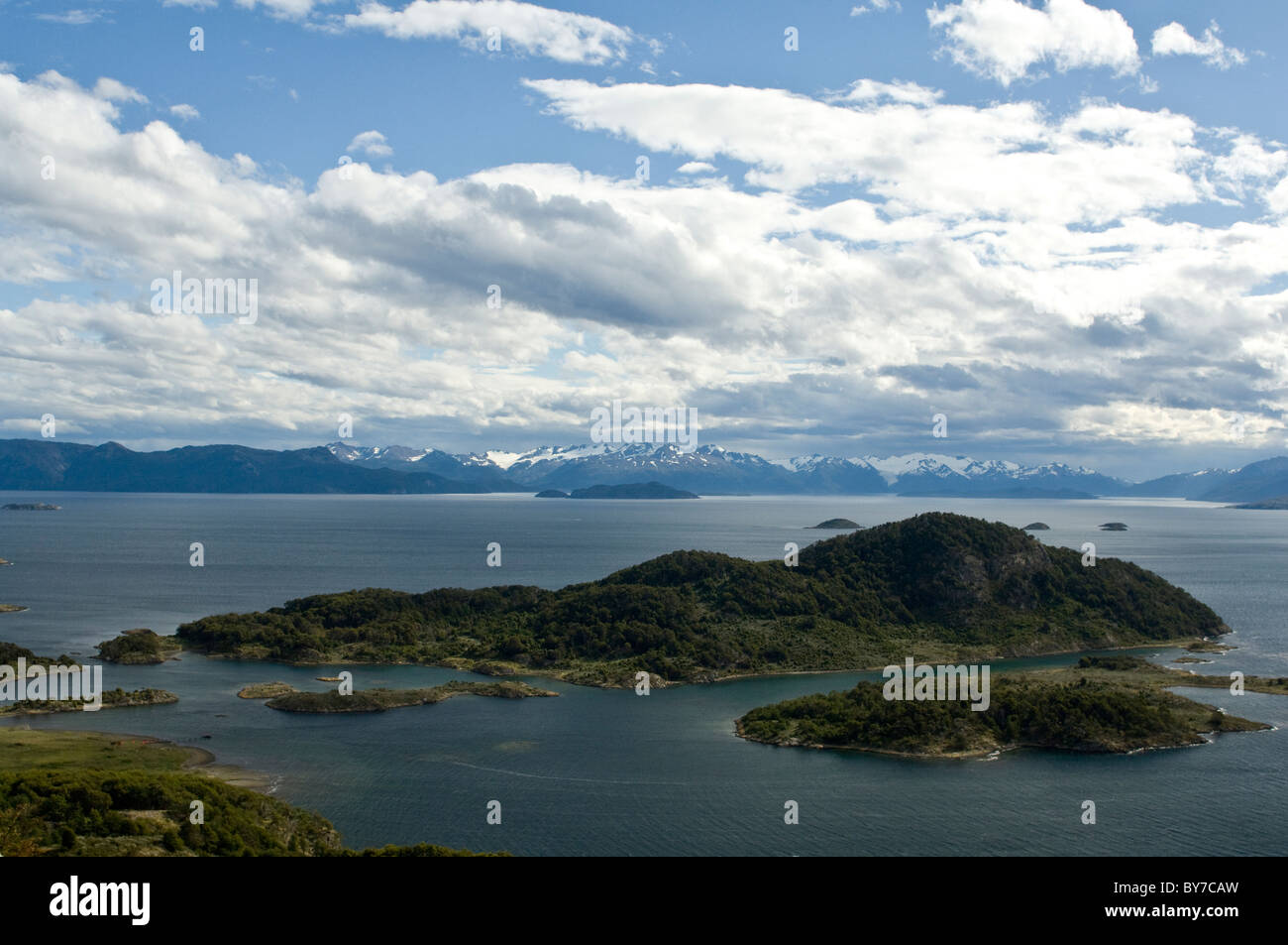 Islands in Wulaia Bay Canal Murray Tierra del Fuego archipelago of ...