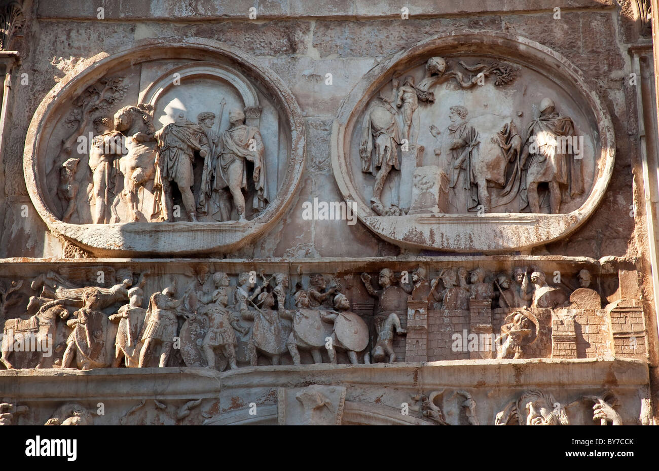 Details Arch of Constantine Rome Italy Stock Photo - Alamy