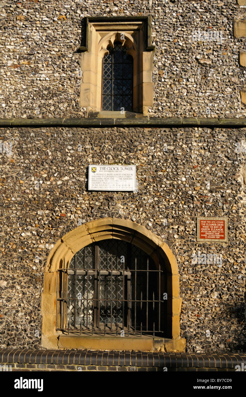 Early 15th century medieval clock tower at St Albans, Hertfordshire, UK ...