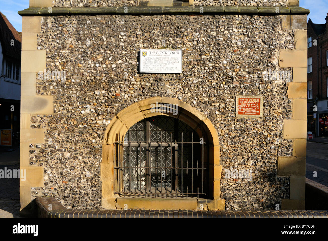Early 15th century medieval clock tower at St Albans, Hertfordshire, UK ...
