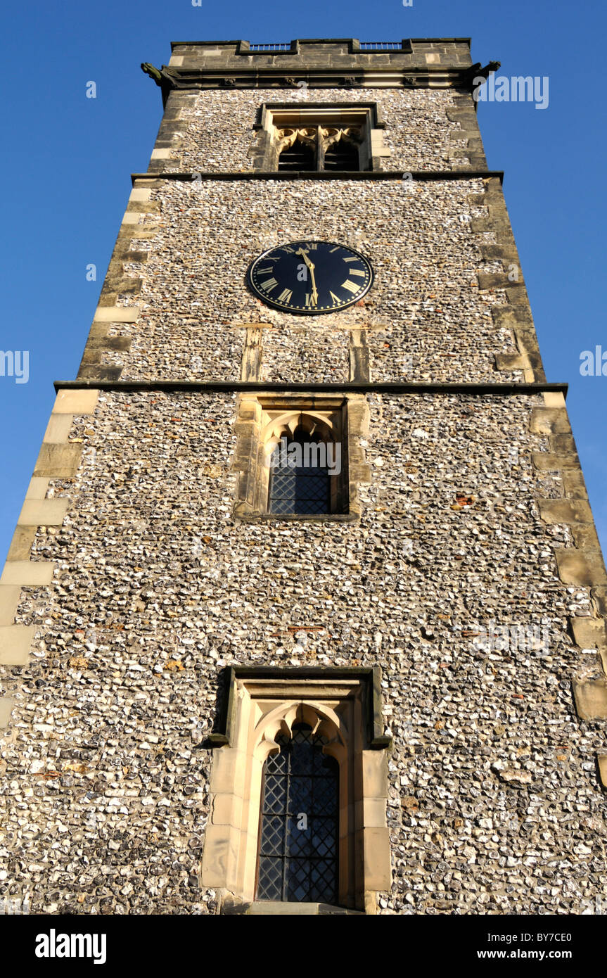 Early 15th century medieval clock tower at St Albans, Hertfordshire, UK ...