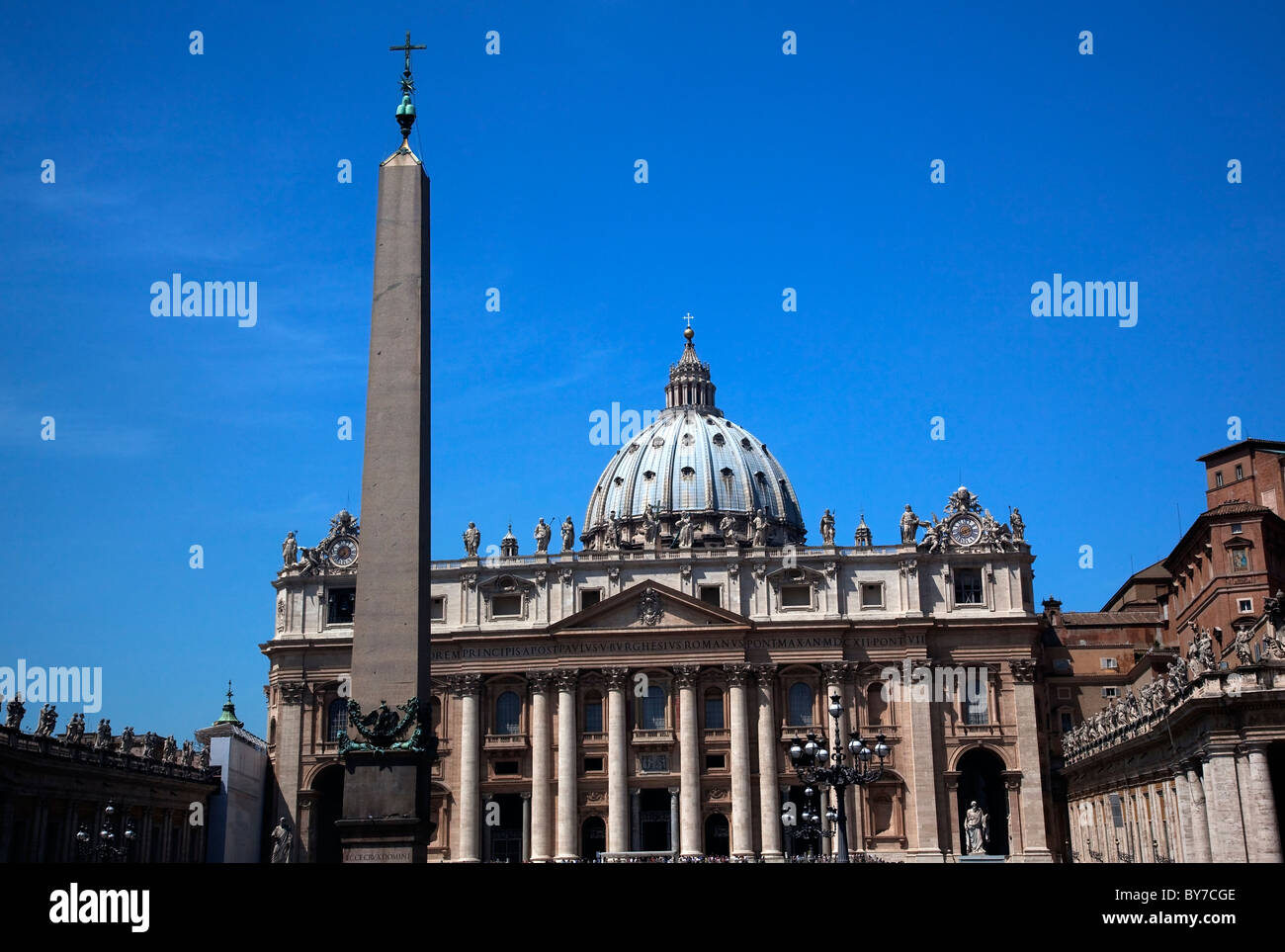 Saint Peter's Basilica Obelisk Outside Front Michelangelo Dome Bernini ...