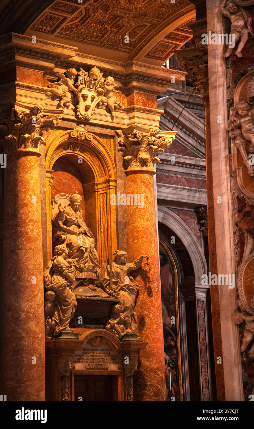 Vatican Inside Pope Benedict Statue Marble Bright Stock Photo - Alamy