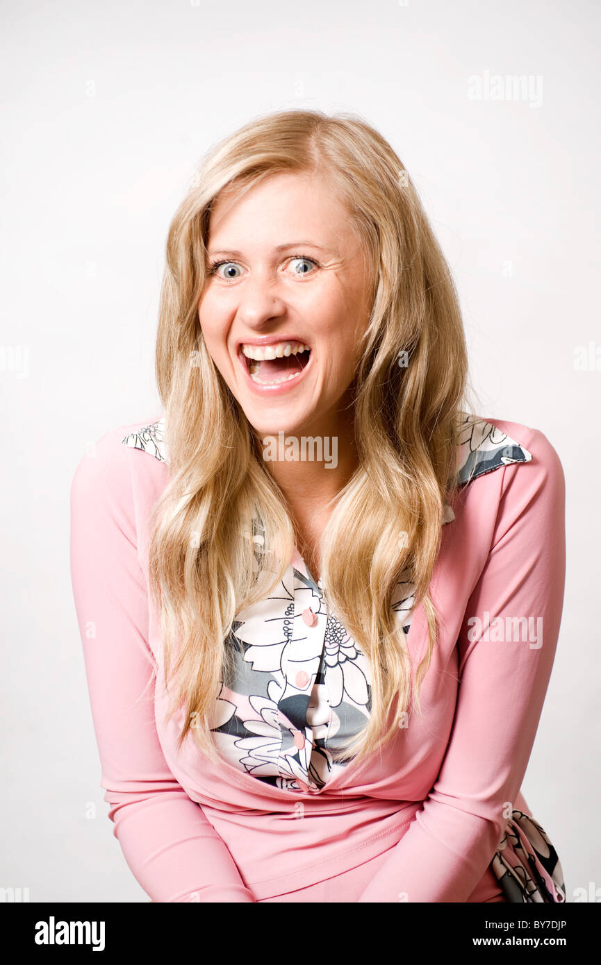 women laughing mad Stock Photo - Alamy